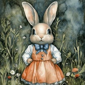 11 Easter Bunny Poster Digital Images Rabbits Spring Equinox Art Large ...