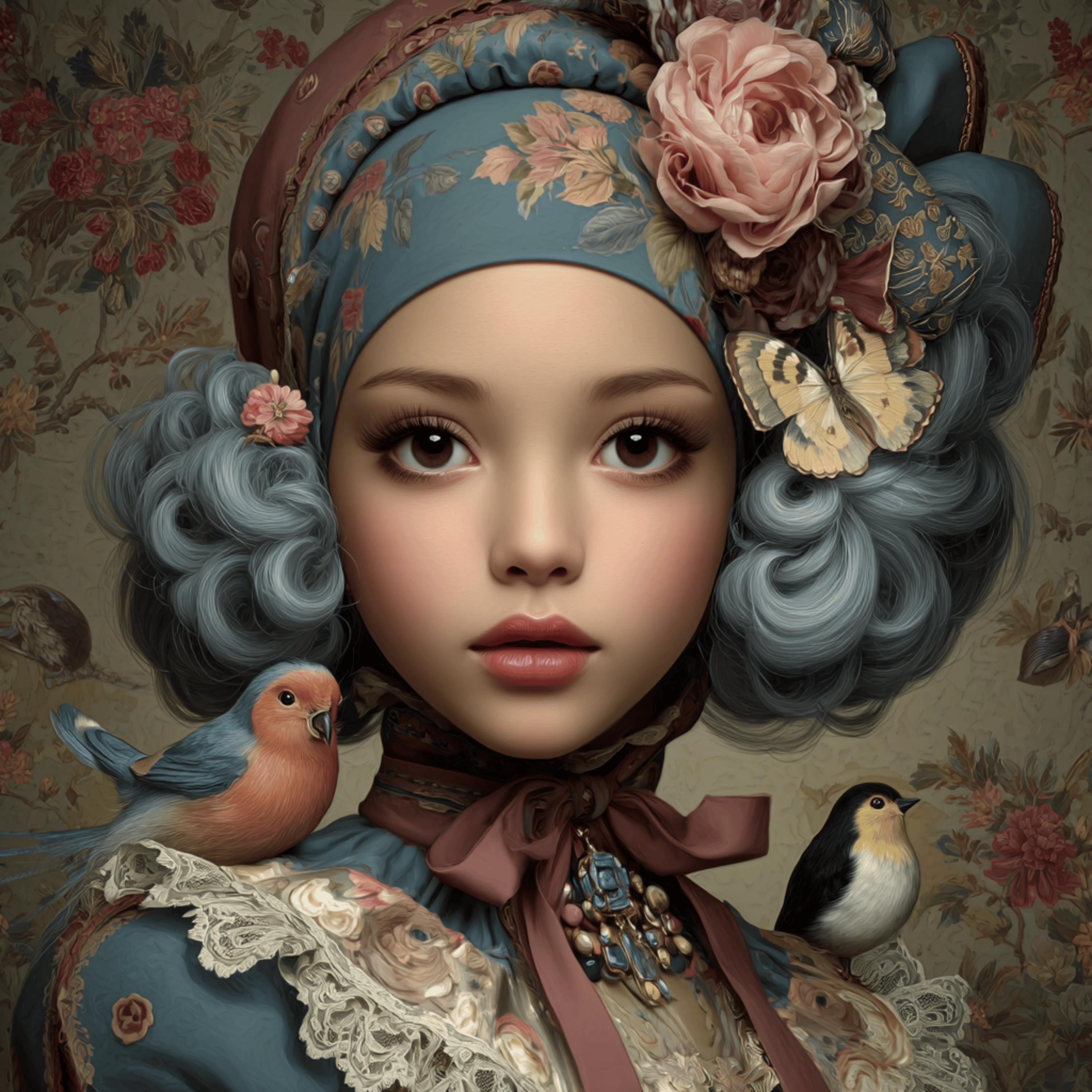 Rococo Baroque Portrait Prints: Elegant Vintage Fashion Art (digital ...