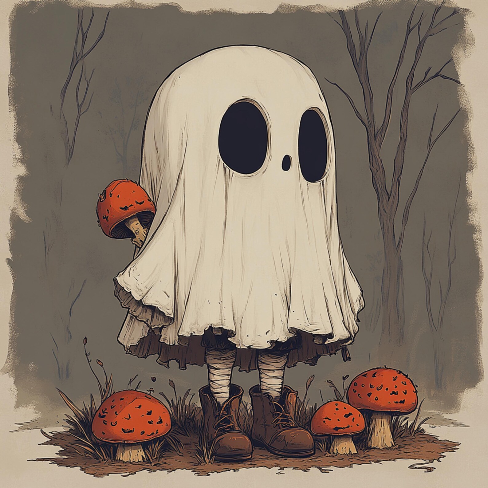 38 Boo Sheet Ghosts Poster, 38 Digital Images Set, Ghost Square Artwork ...