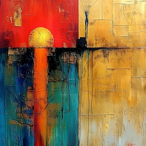 7 Bold Abstract Artwork Images, Digital Abstract Art Prints, Large Art ...