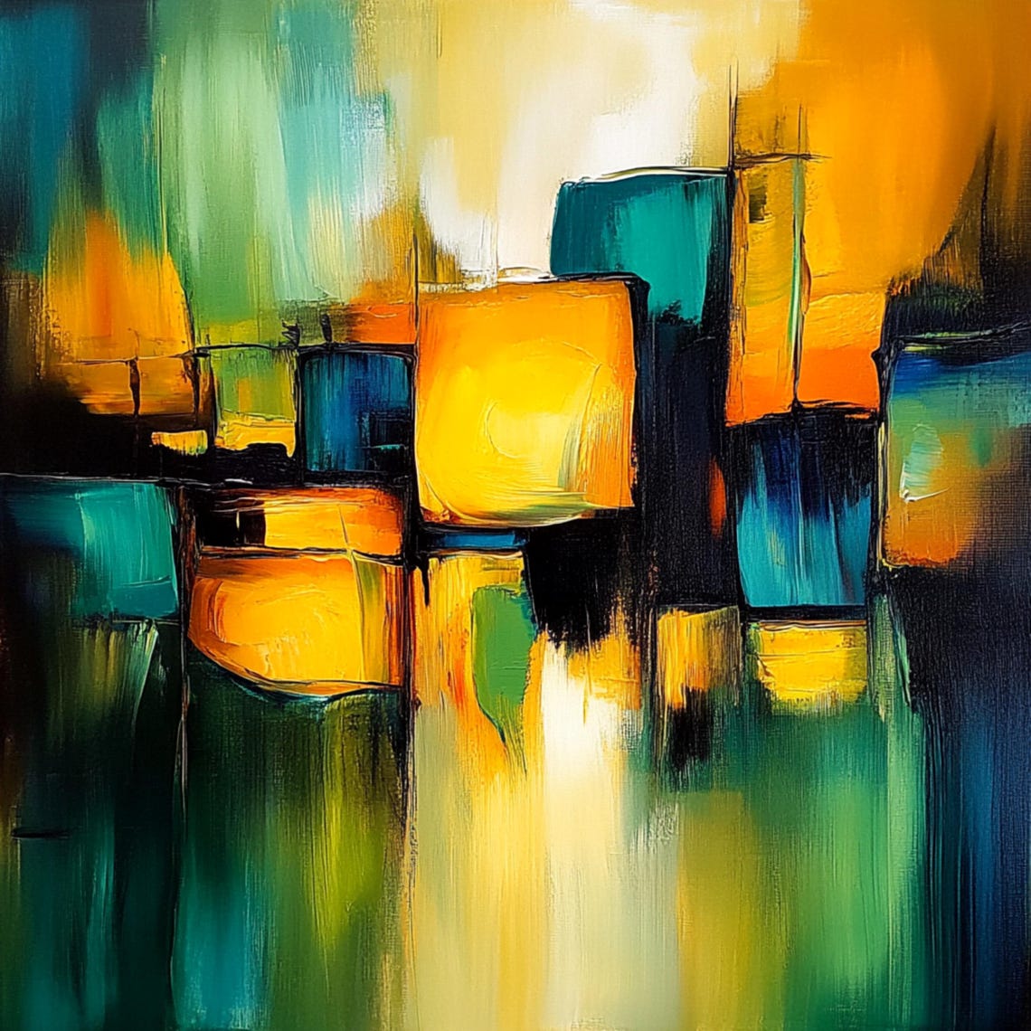 100 Abstract Artwork Square Large Art Digital Images Vibrant Colors ...