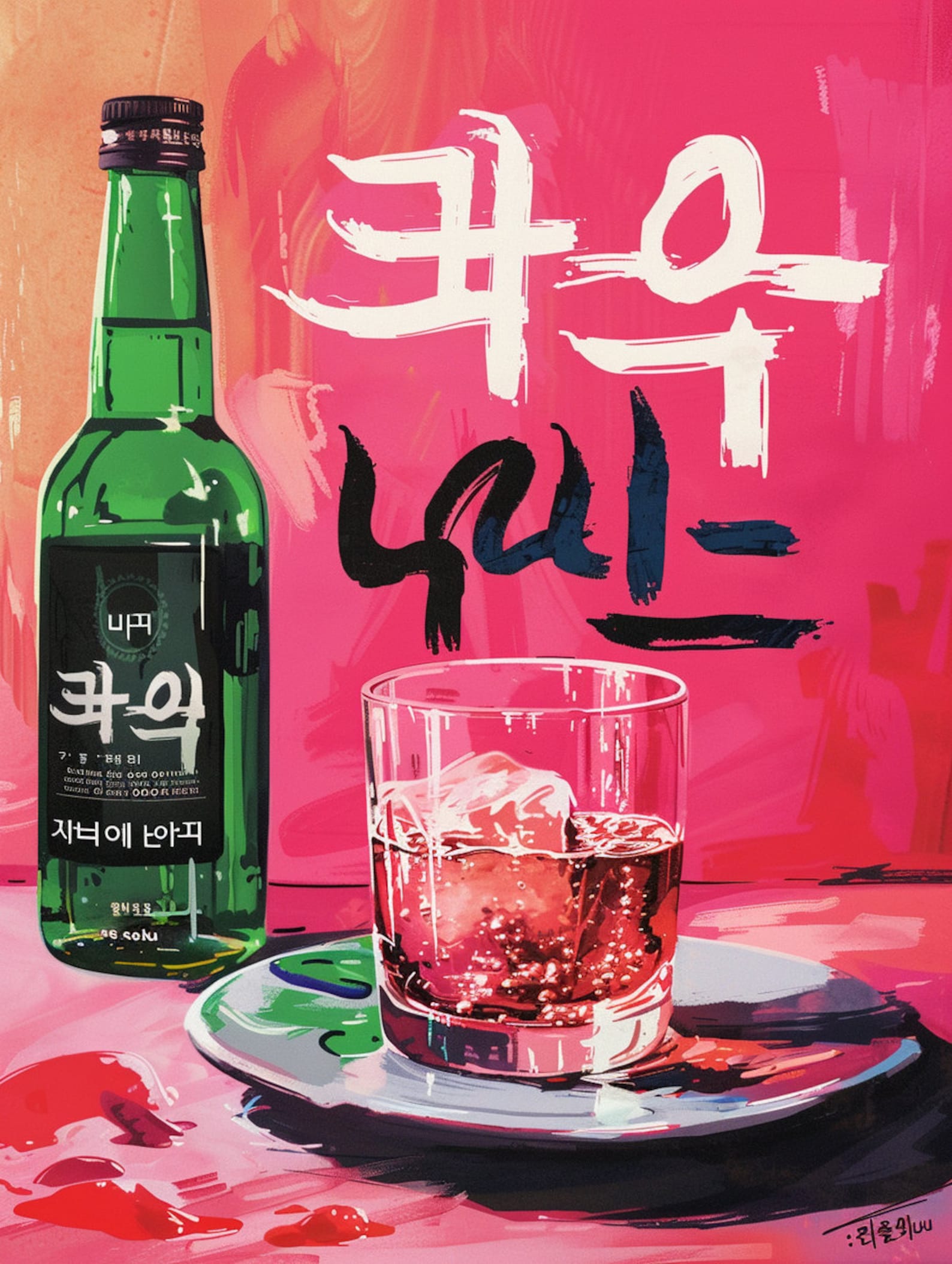 9 Vintage Soju Bottle Poster Set, Korean Alcohol Wall Art, Retro Bar ...