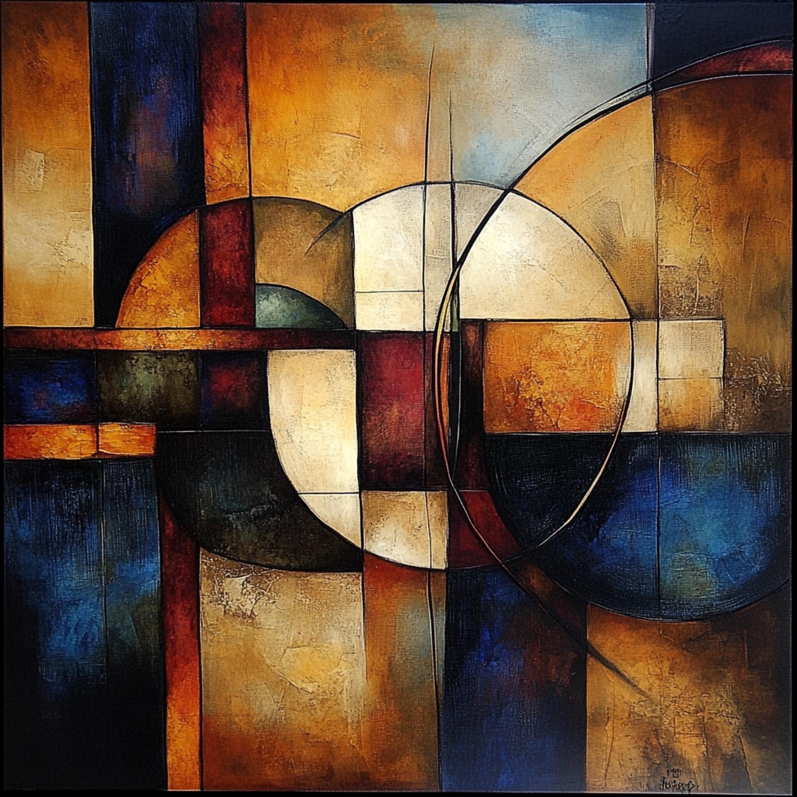 100 Abstract Artwork Square Large Art Digital Images Vibrant Colors ...