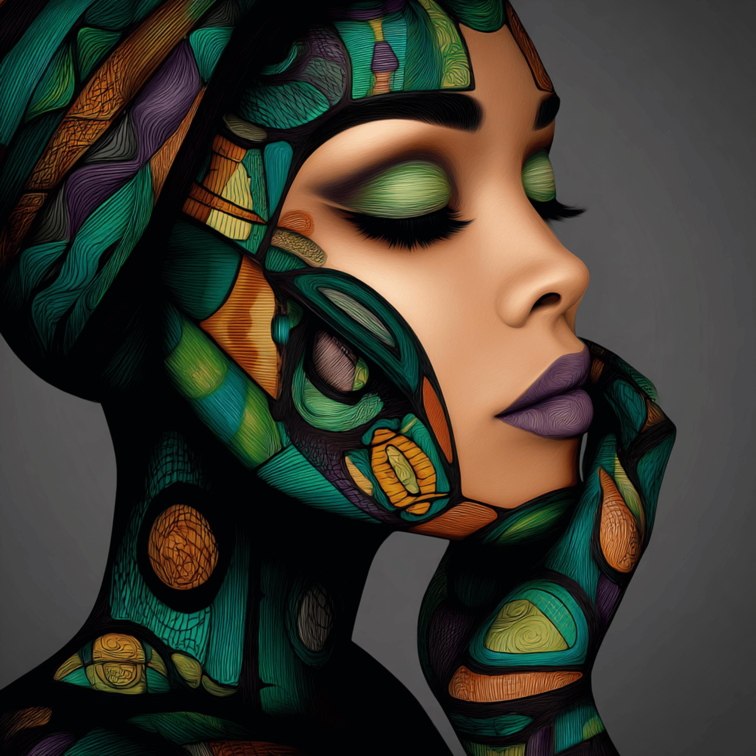 25 Futuristic Art Female Android Portraits Png | Afrocentric Digital ...