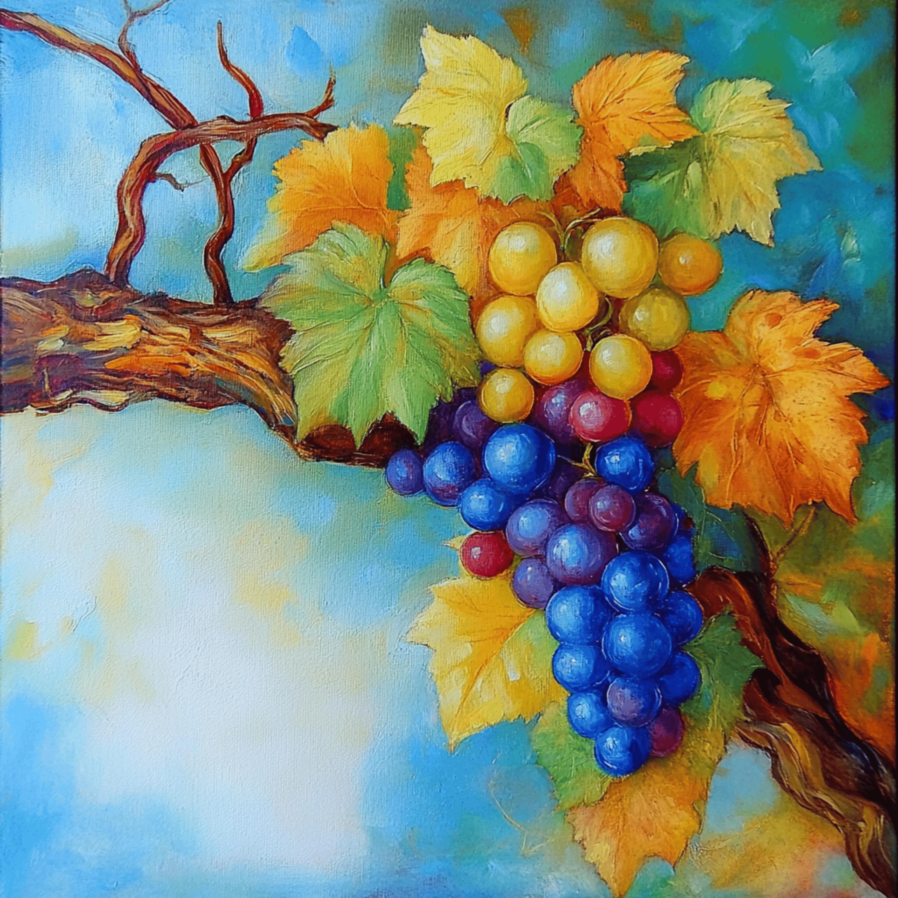 Vibrant Grapevine Art Print: Kitchen Dining Decor (digital Images) - Etsy