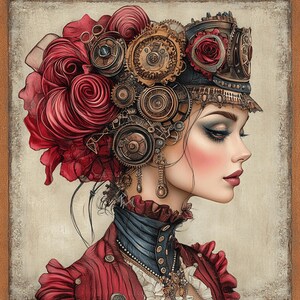 80 Steampunk Digital Images Set, Steampunk Art Prints, Retro-futurism ...
