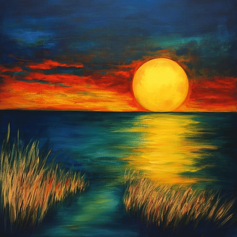 Moonlit Reflection, Large Square Wall Art, 11 Digital Download Images ...