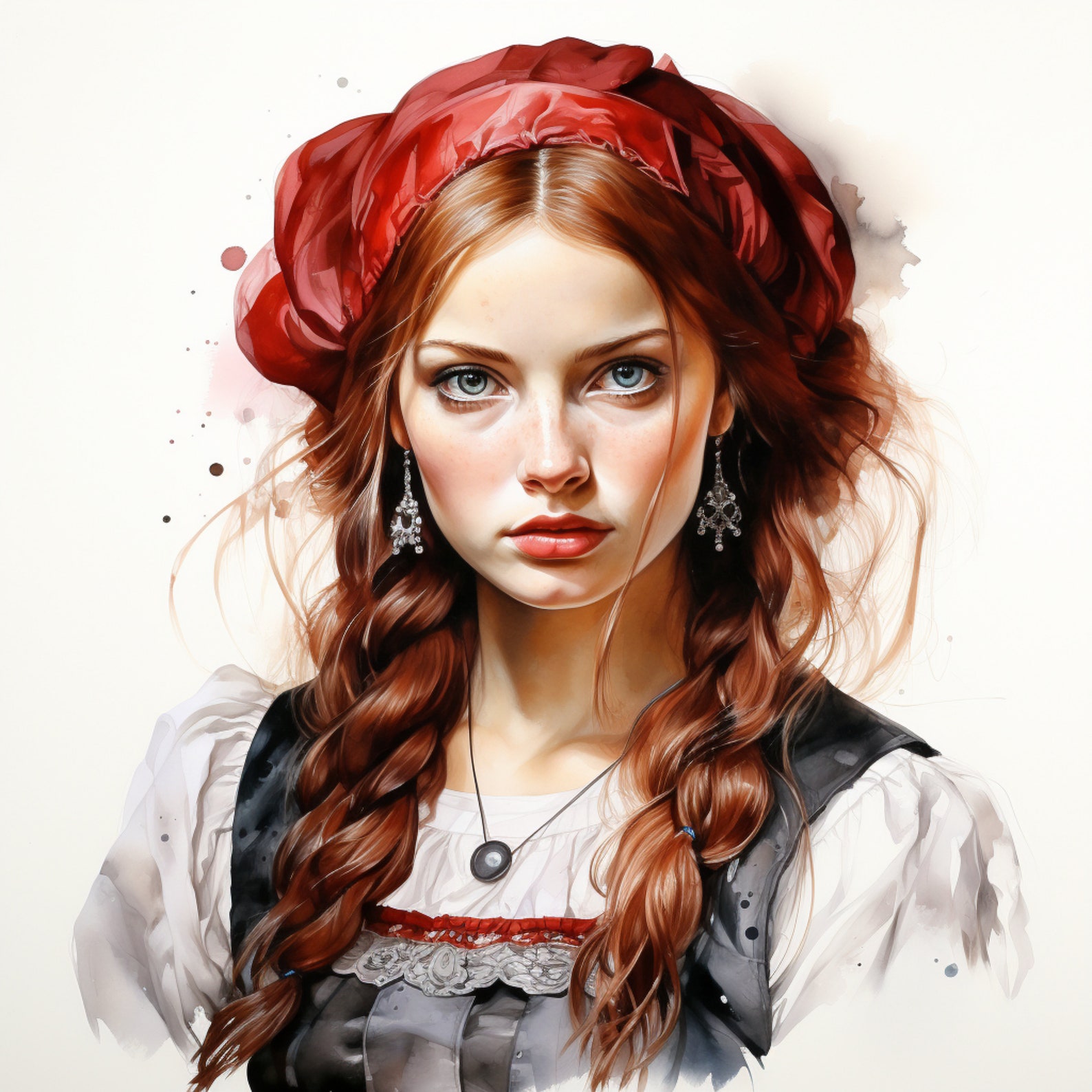 24 Slovakian Female Portraits Wall Art, Vintage Style Women Paintings ...