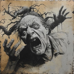 8 Paranormal Halloween Horror Digital Images, 8 Creepy Scary Horror ...