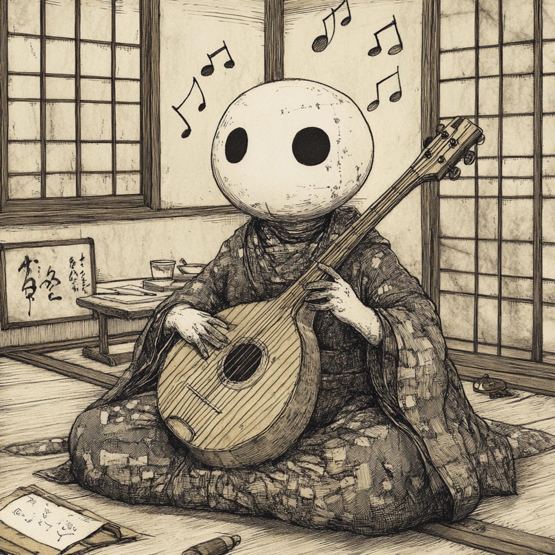 13 Biwa-bokuboku Tsukumogami Digital Prints - Japanese Folklore Art for ...