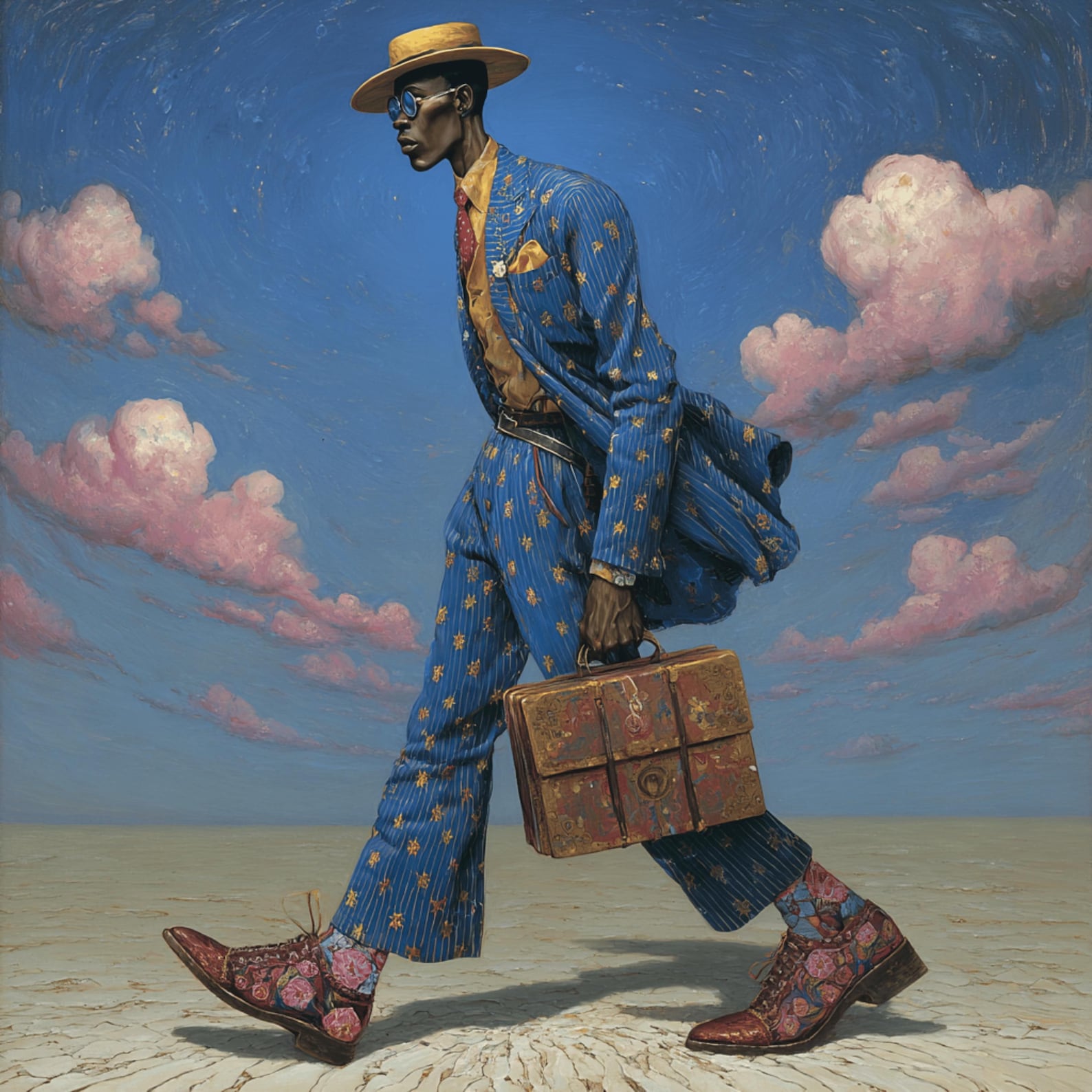 30 Surreal Men Walking Artwork Digital Download, Quirky Fantasy Figures ...