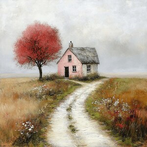 12 Digital Images, Rustic Cottage Wall Art, Wildflower Field Print ...