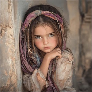 13 Child Portrait Digital Art Images - Emotional Wall Art, DIY Crafts ...