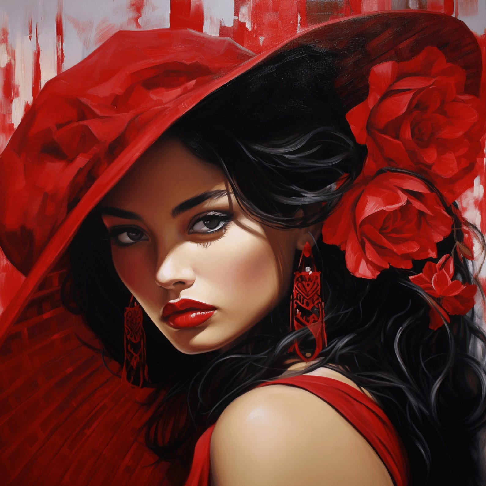 29 Hispanic Latin American Female Portraits Instant Printable Digital ...