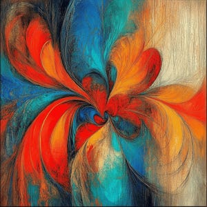12 Abstract Vibrant Primary Colors Digital Prints Set, Modern Wall Art ...