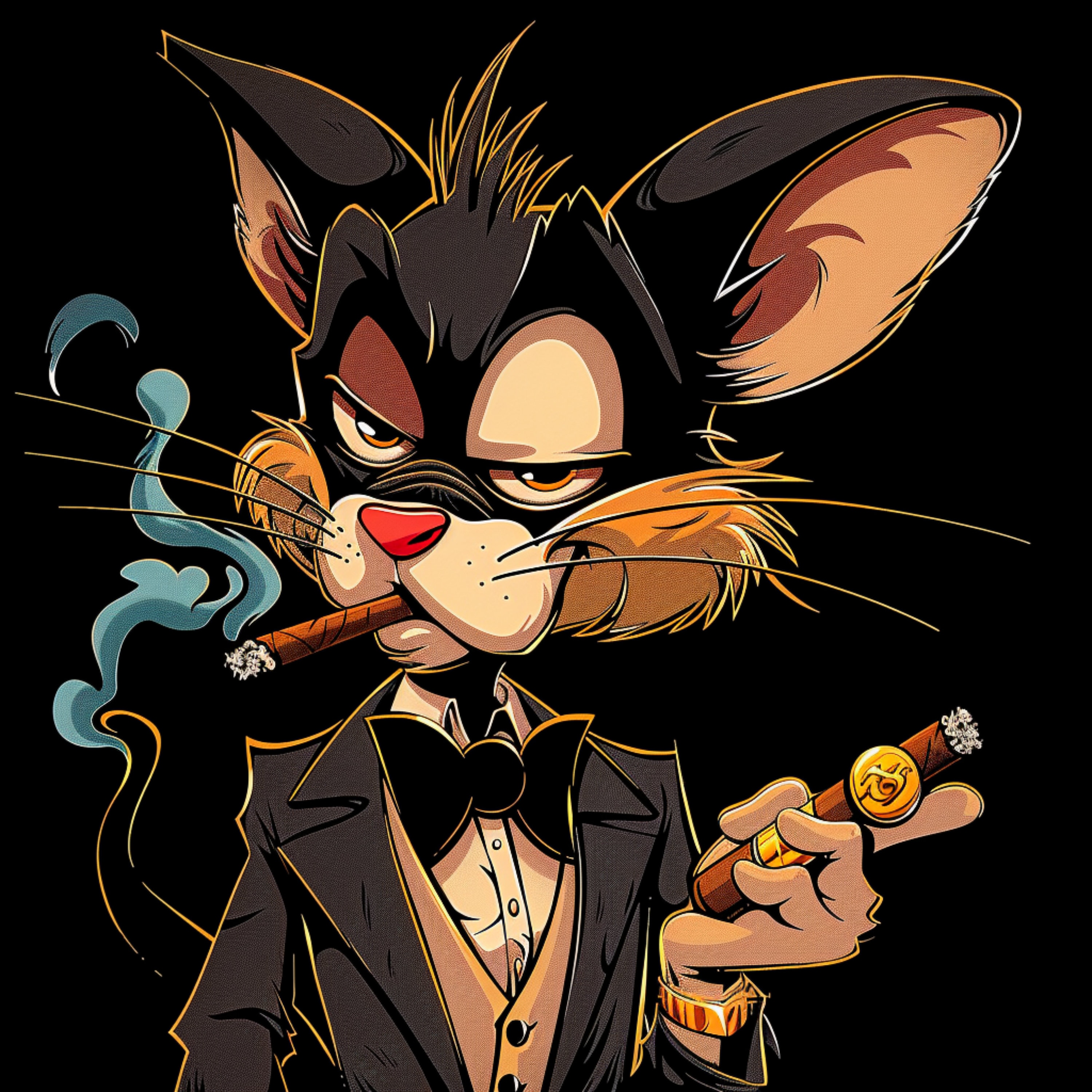 12 Gangster Mouse Digital Art, Cartoon Caricature Set, 12 Unique Images ...