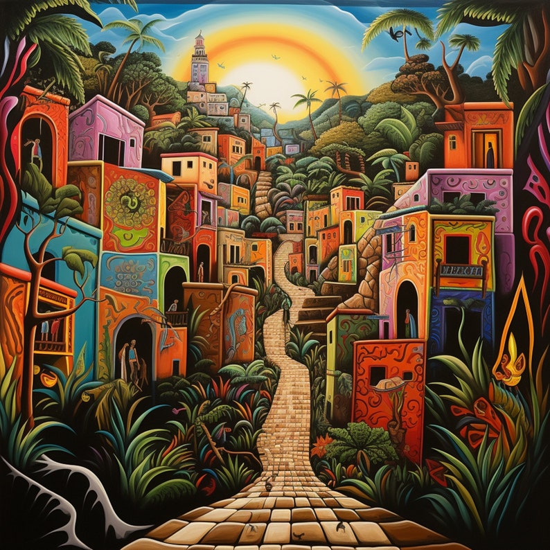 SEVEN Digital Art Prints Cuba Wall Decor Bold Primary Colours Instant ...