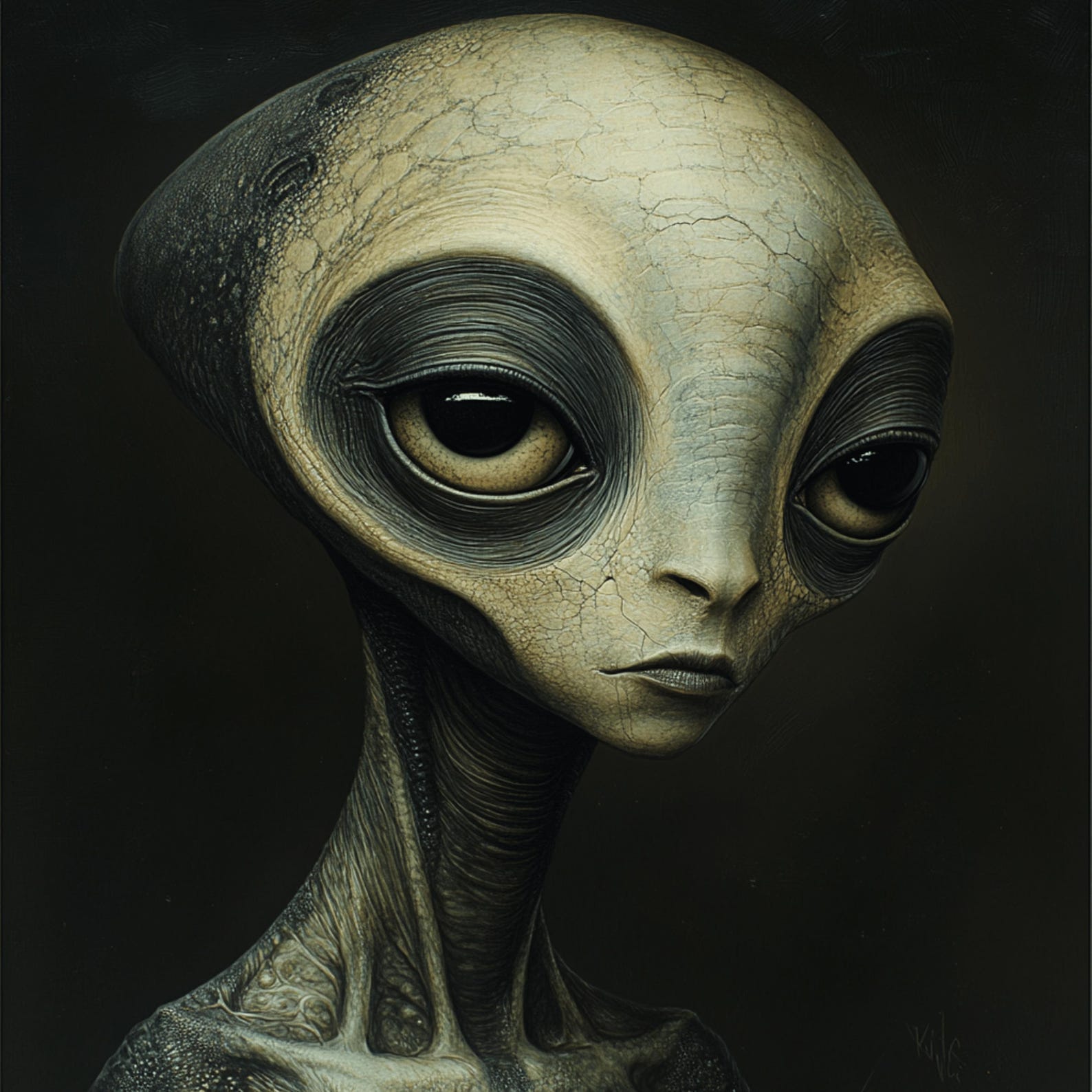 17 DIY Wall Art Alien Portraits, Sci Fi Extraterrestrial Artwork for ...