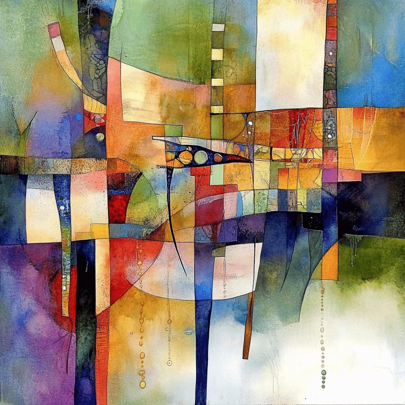 23 Abstract Digital Art Prints for DIY Wall Art, Sublimation, POD, Gift ...