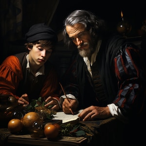 FIVE Renaissance Themed Fine Art Print, Dramatic Portrait Wall Art ...