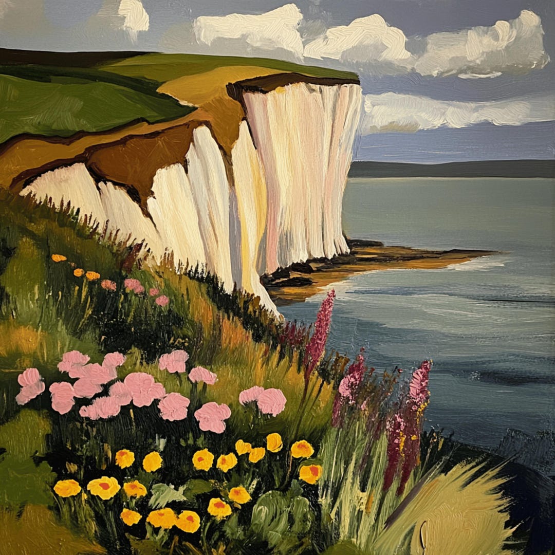 Cliff View Art - 15 Printable Digital Landscape Images for Coastal Wall ...