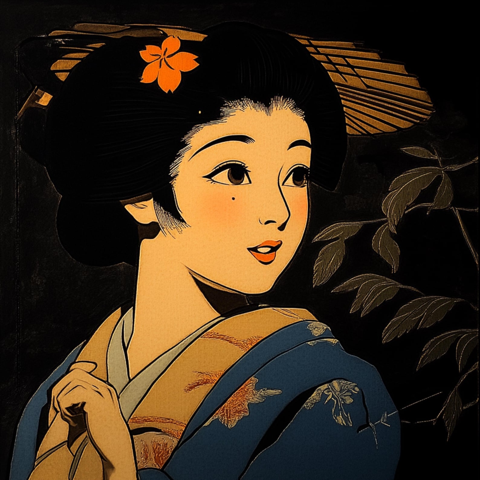 60 Geisha Japanese Girl Poster Large Square Artwork 60 Digital Images ...