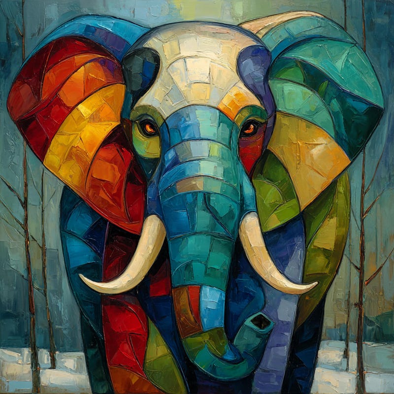 Abstract Animal Art - Etsy