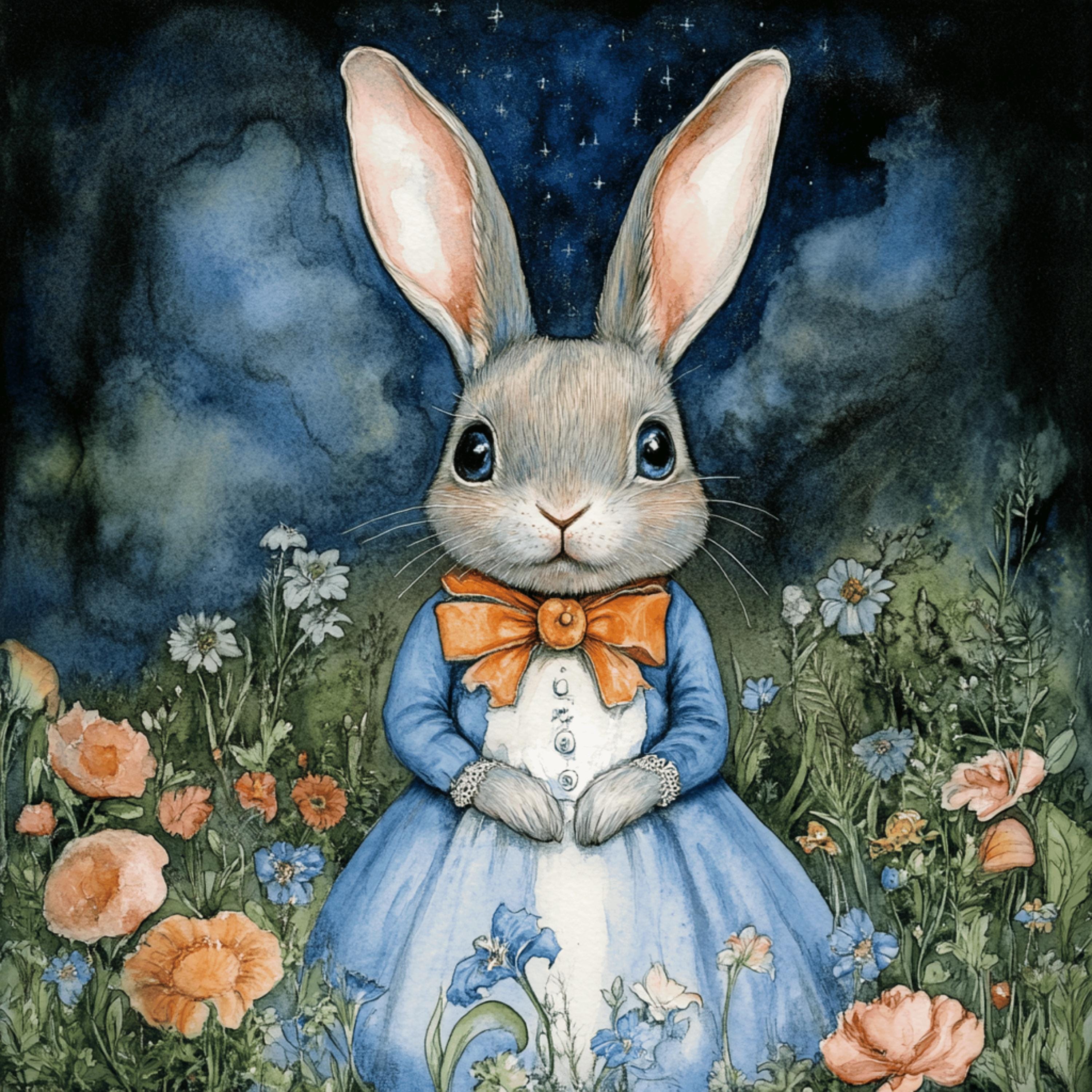 11 Easter Bunny Poster Digital Images Rabbits Spring Equinox Art Large ...