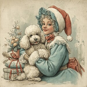 30 Retro Vintage Christmas Art, Nostalgic Holiday Illustrations, Santa ...