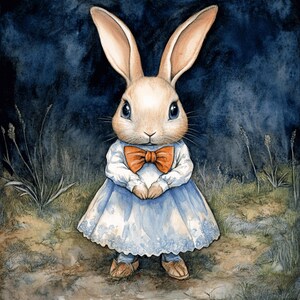 11 Easter Bunny Poster Digital Images Rabbits Spring Equinox Art Large ...