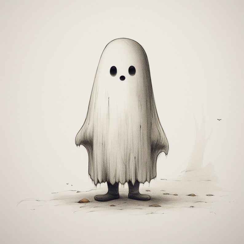 30 Cute Boo Sheet Ghosts Digital Poster, Printable Ghost Art for Kids ...