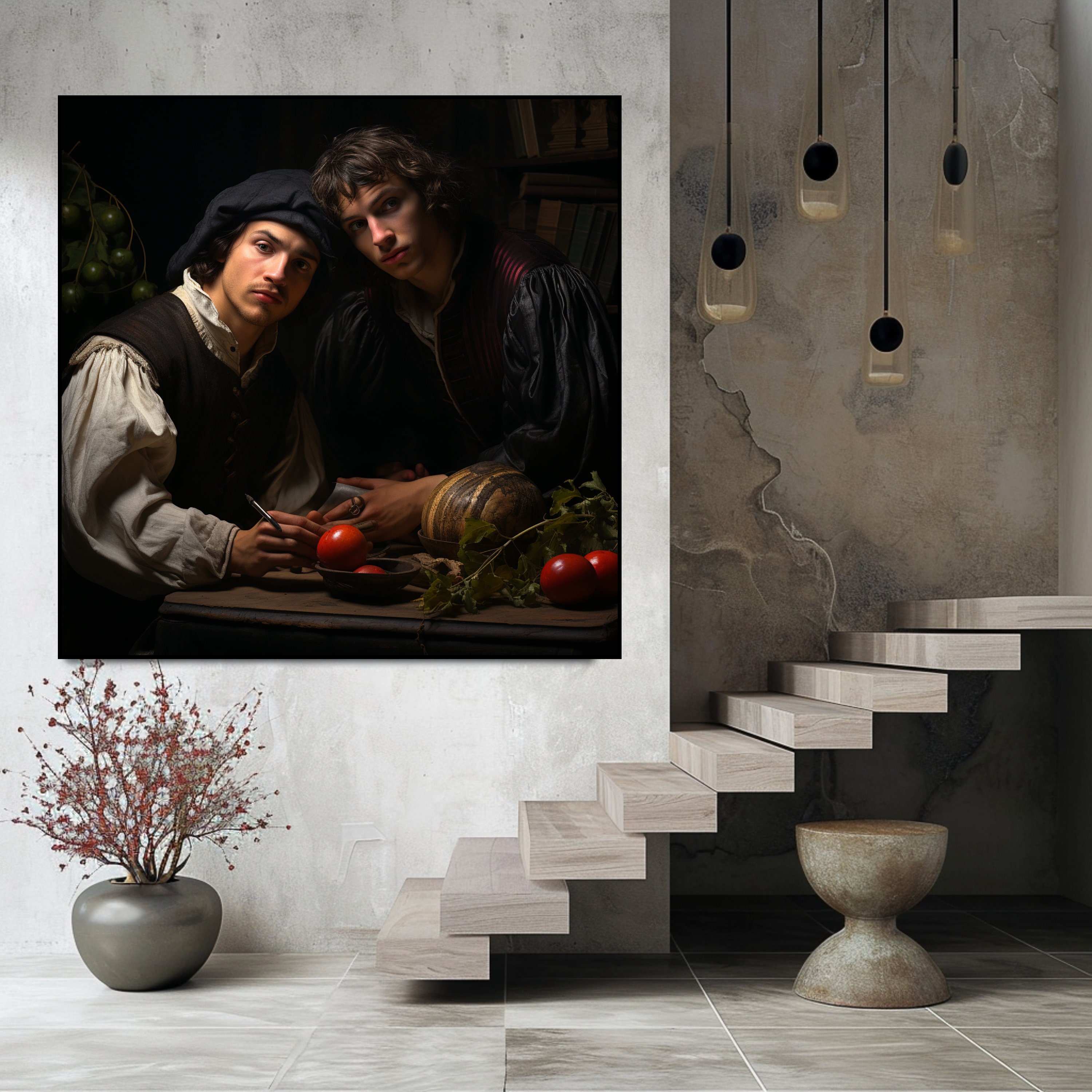 FIVE Renaissance Themed Fine Art Print, Dramatic Portrait Wall Art ...