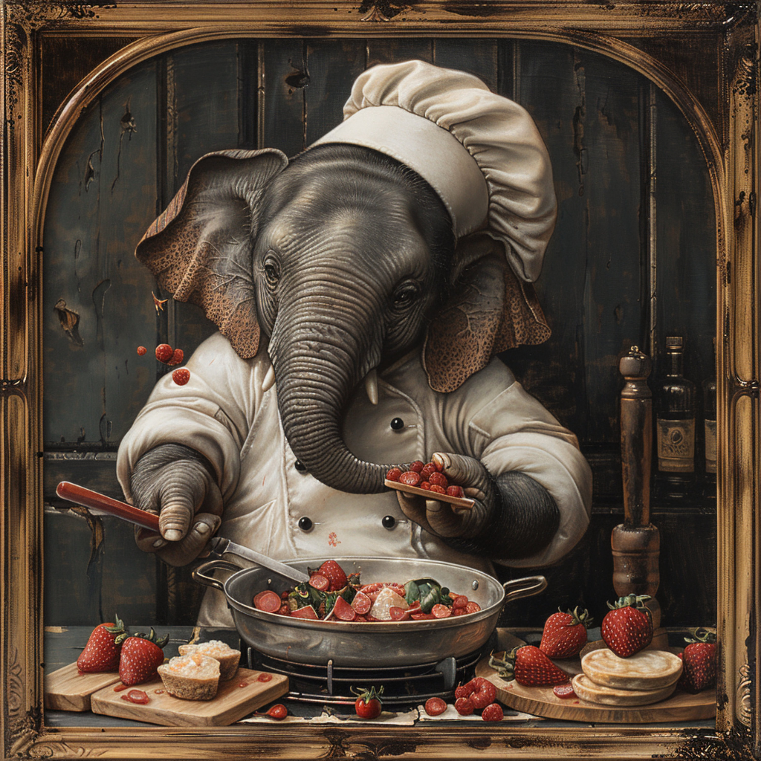 SEVENTEEN Anthropomorphic Animal Art Digital Images, Unique Wall Decor ...