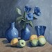 12 Monochrome Blue Still Life Digital Art Images - Elegant Wall Art ...