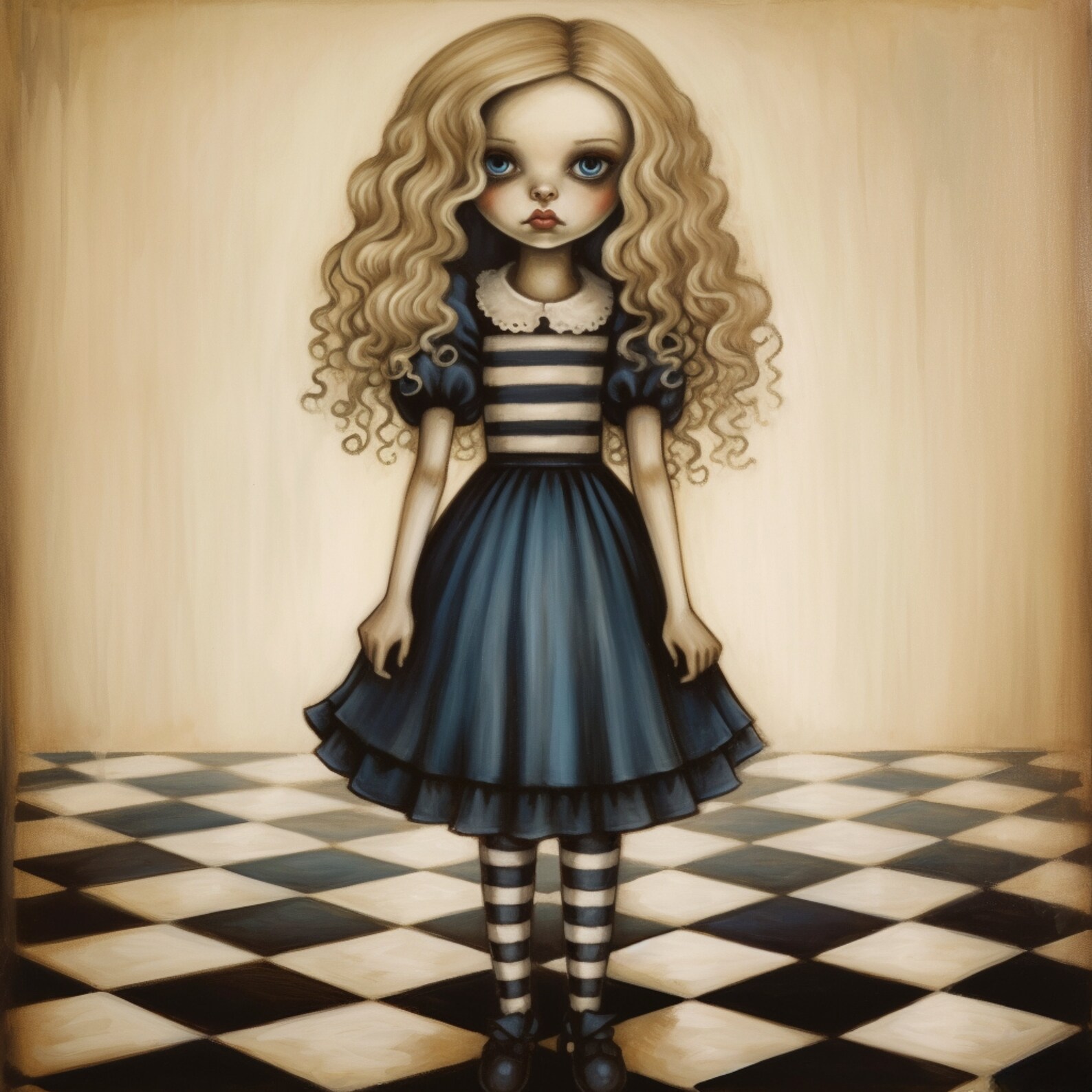 Sinister Doll Digital Art, Set of 12 Halloween Images, Horror Themed ...