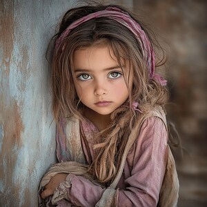 13 Child Portrait Digital Art Images - Emotional Wall Art, DIY Crafts ...