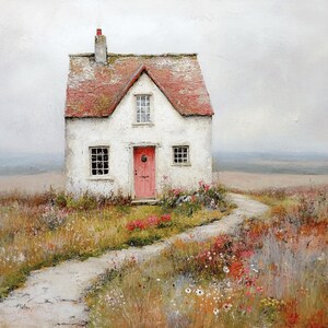 12 Digital Images, Rustic Cottage Wall Art, Wildflower Field Print ...