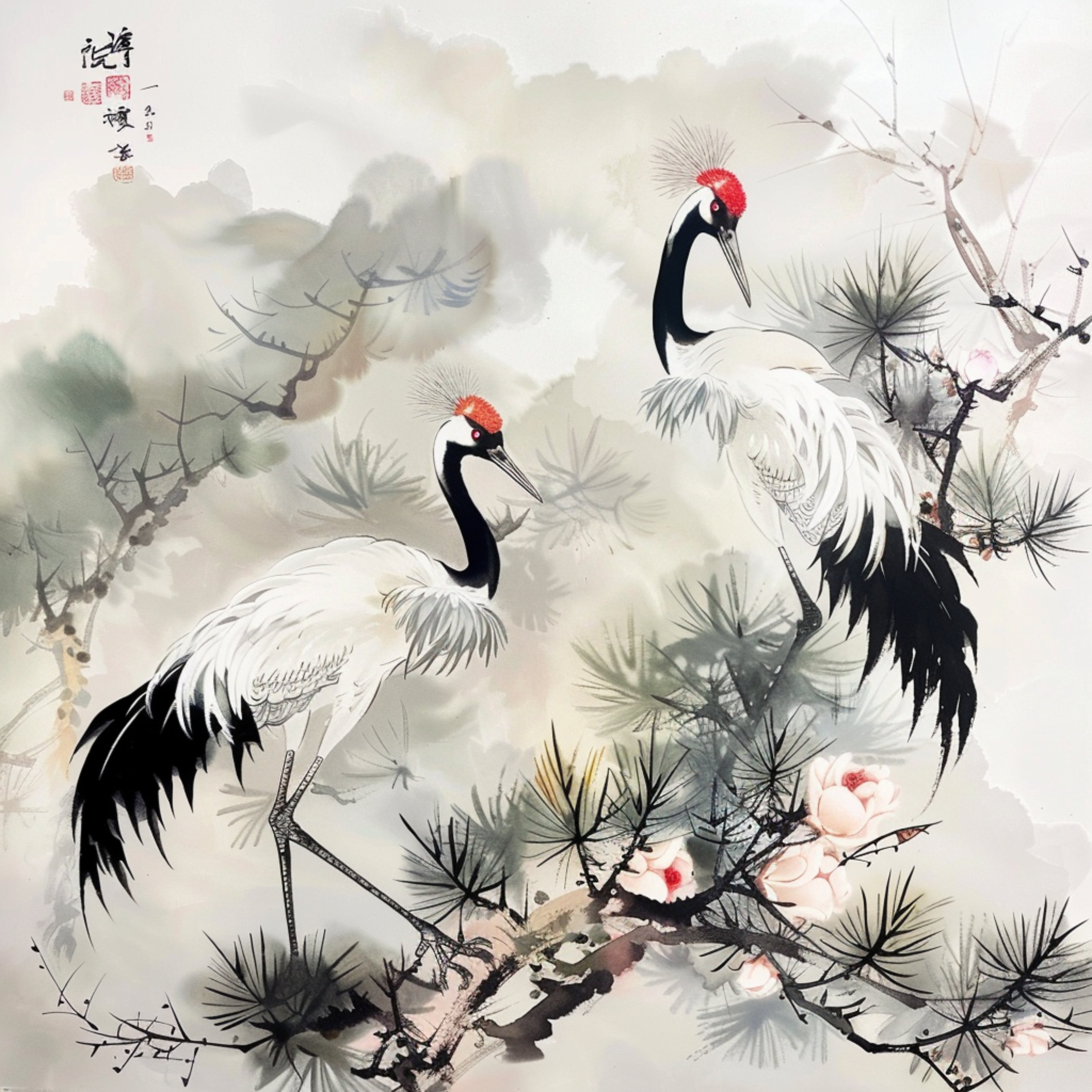 FOURTEEN Crane Digital Art Prints, Instant Download, Nature Inspired ...