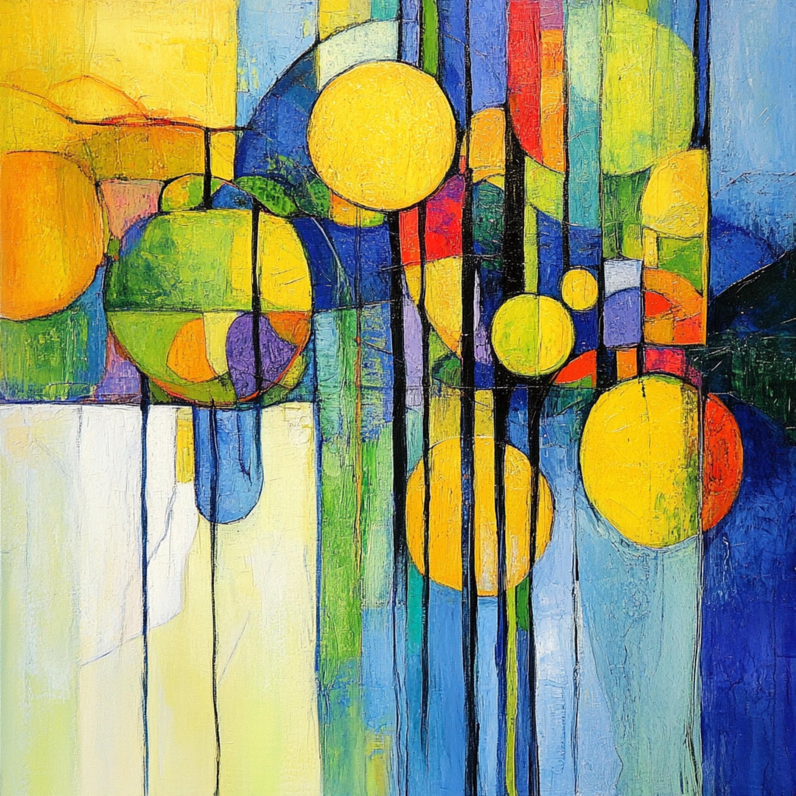 12 Modern Abstract Art Poster, Contemporary Wall Decor, Large Square ...