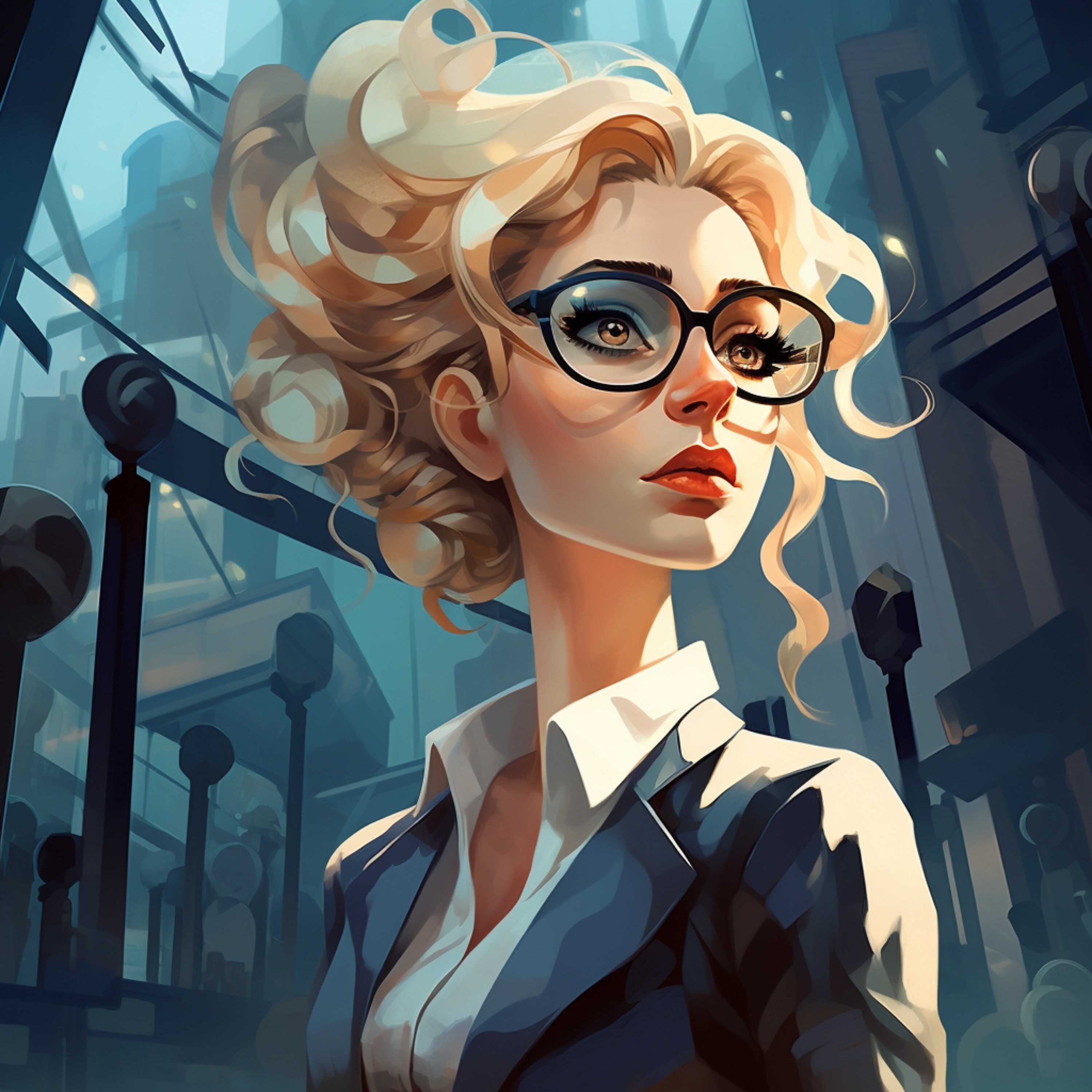 SEVEN Female Portraits Pop Art Style Bold Primary Colours Instant ...