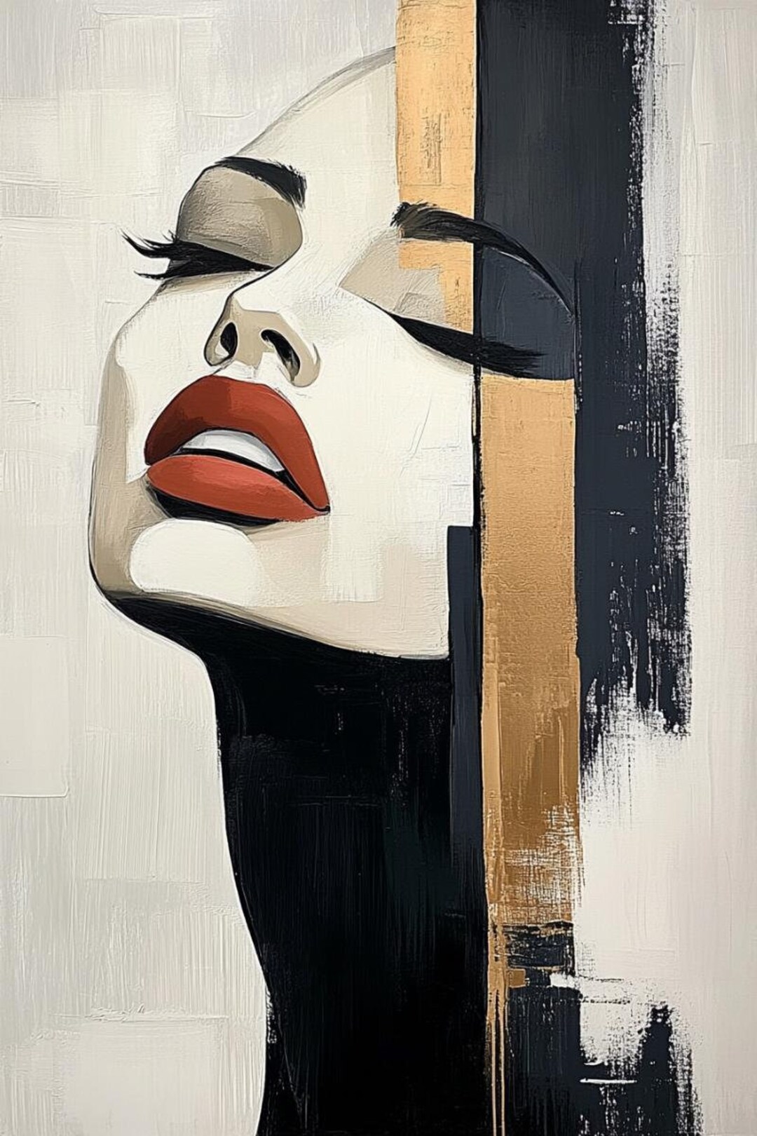 Abstract Figures Portraits, Set of 12 Digital Images, Large Art Poster ...