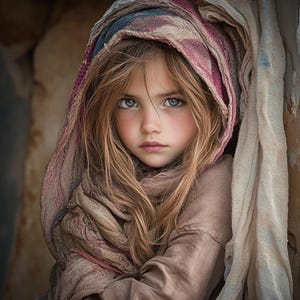 13 Child Portrait Digital Art Images - Emotional Wall Art, DIY Crafts ...