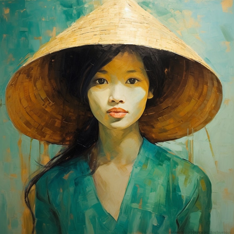 SIXTEEN Vietnamese Art Prints Digital Download Female Portrait ...