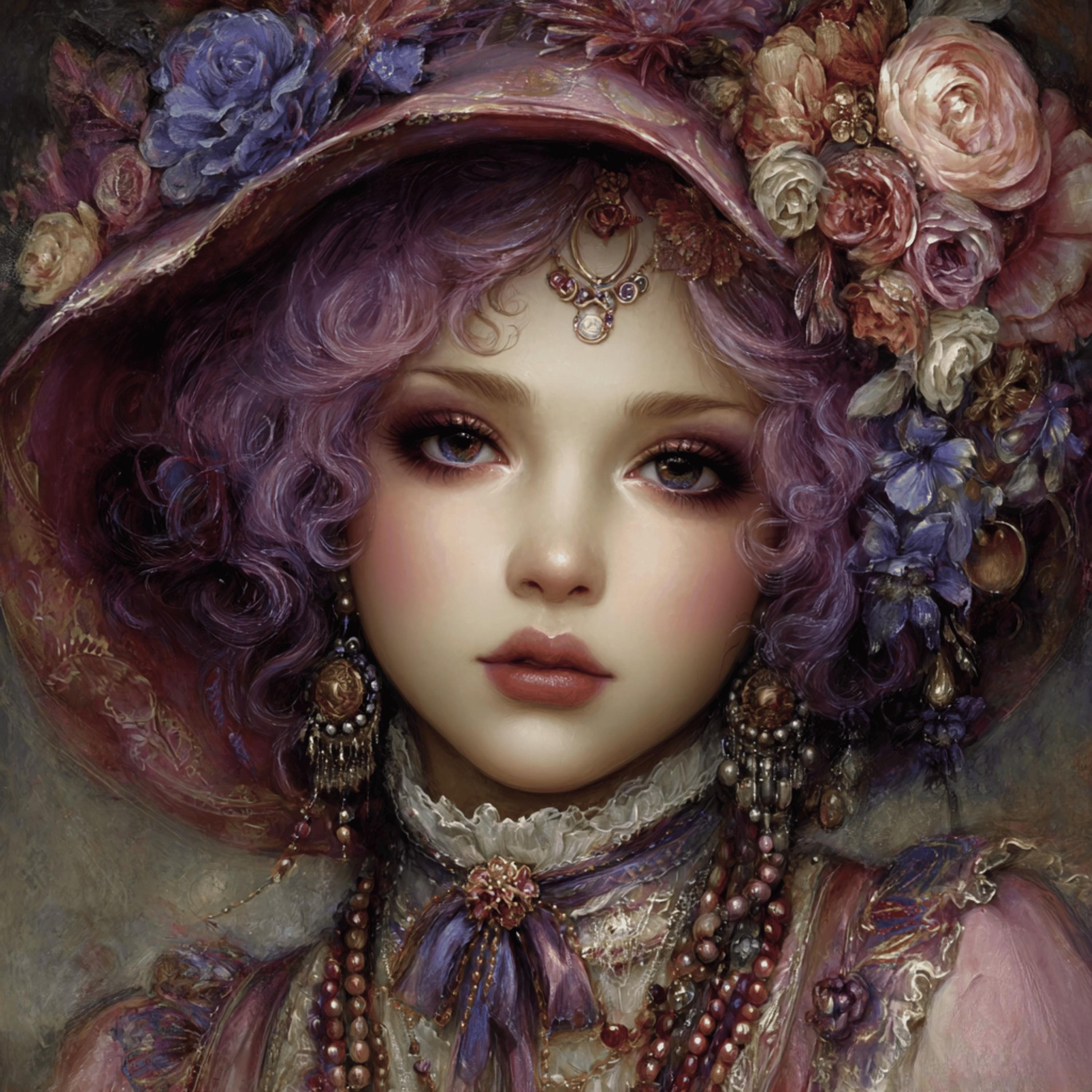 Rococo Baroque Portrait Prints: Elegant Vintage Fashion Art (digital ...