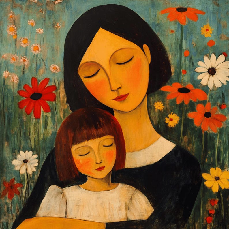 16 Mother and Child Portrait Digital Images Art Prints - Emotional Wall ...
