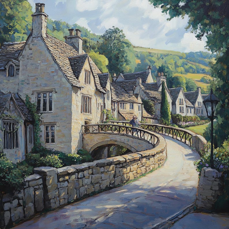 9 Stunning Digital Cotswolds Art Set 9 Images Places of Interest Large ...