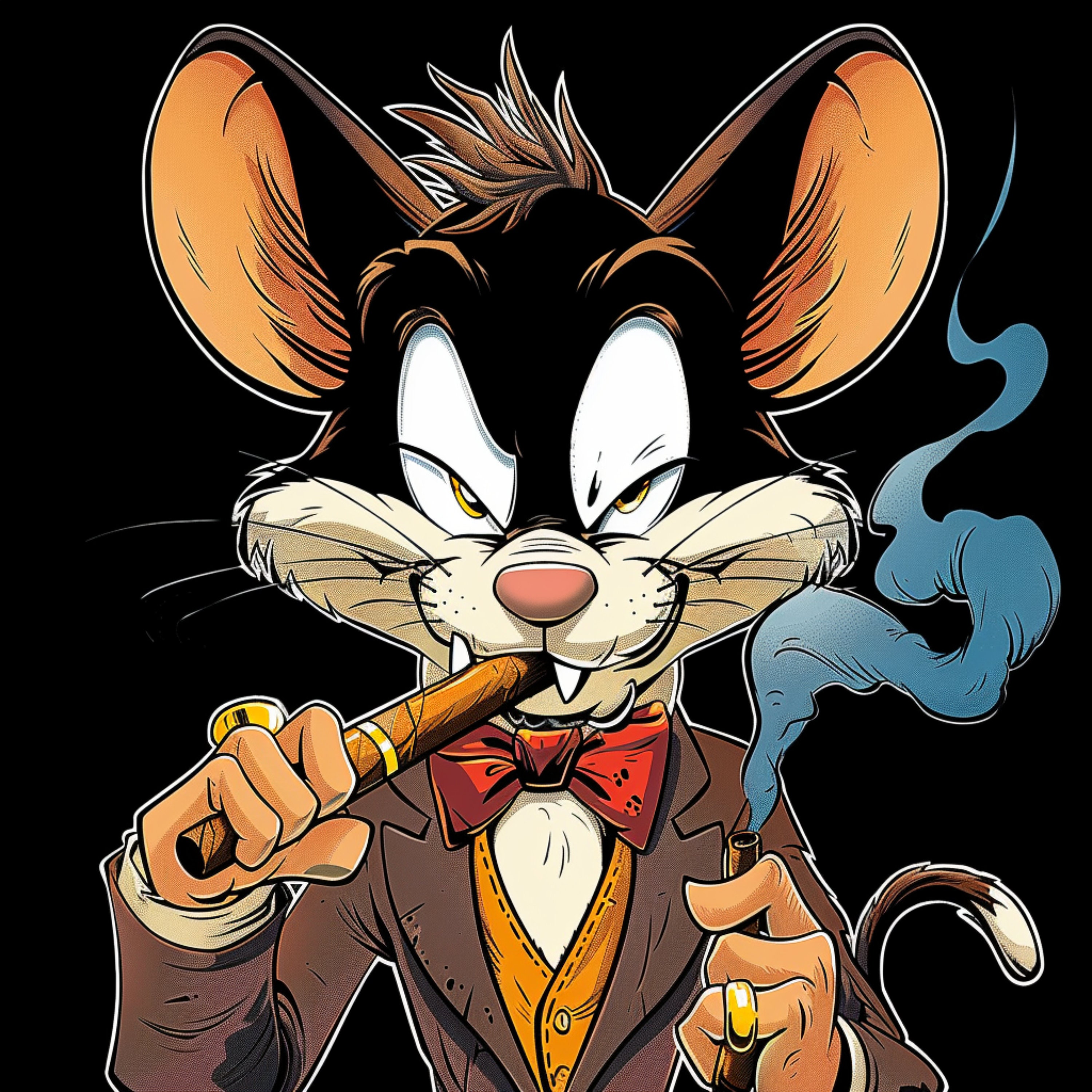 12 Gangster Mouse Digital Art, Cartoon Caricature Set, 12 Unique Images ...