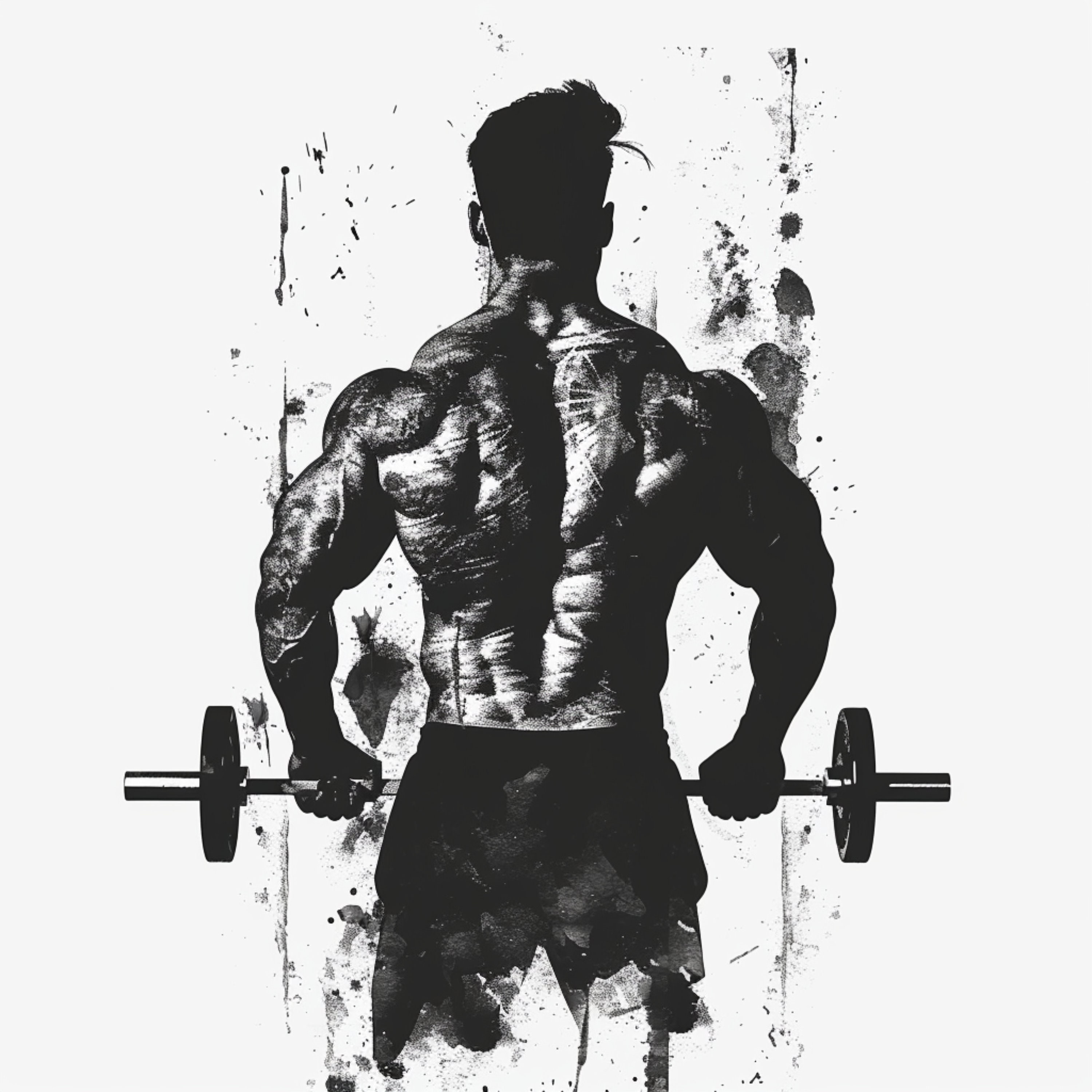 NINE Fitness Wall Art, Digital Download, Muscular Man Lifting Weights ...