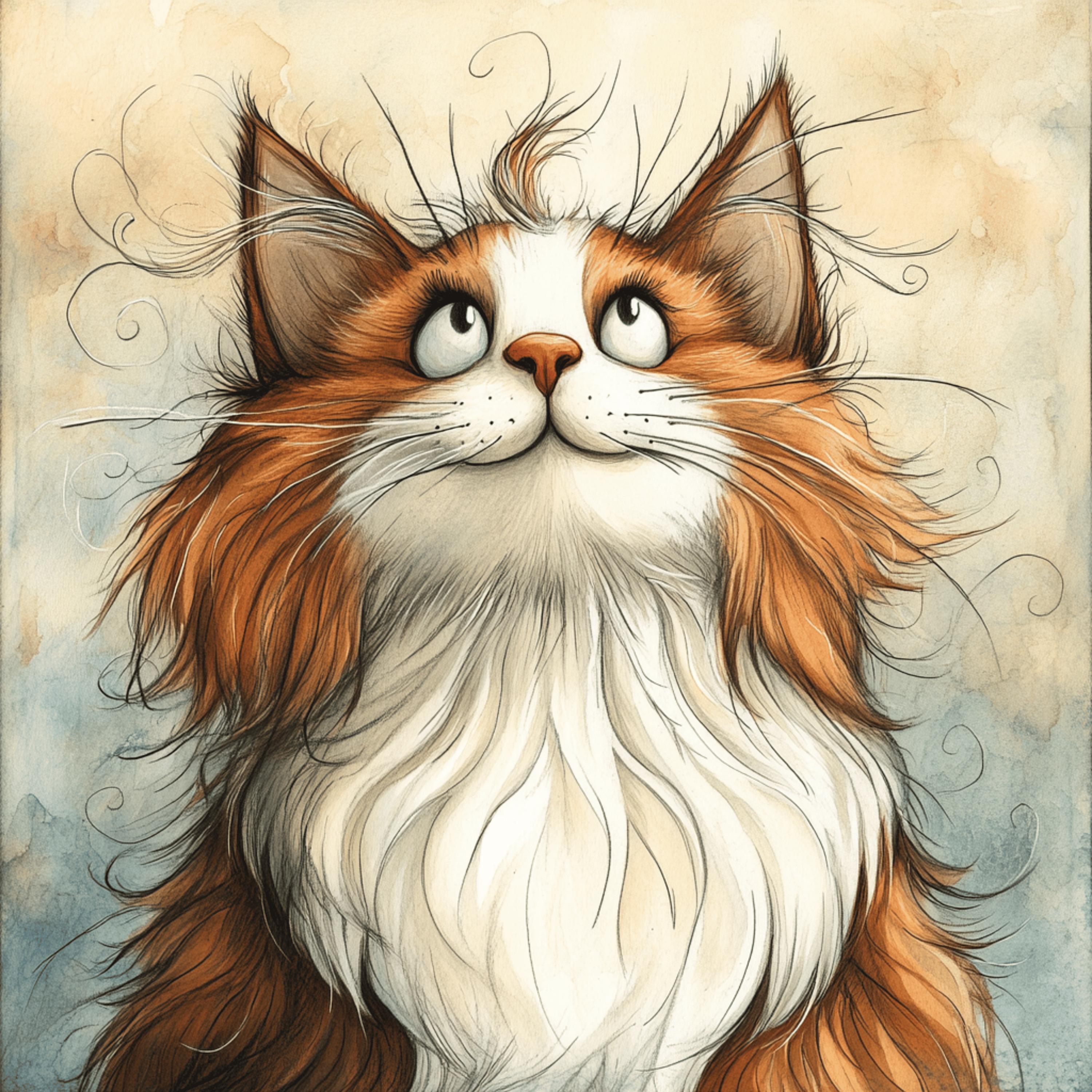 Quirky Cats and Dogs Art Prints 19 Digital Pet Illustrations Funny ...