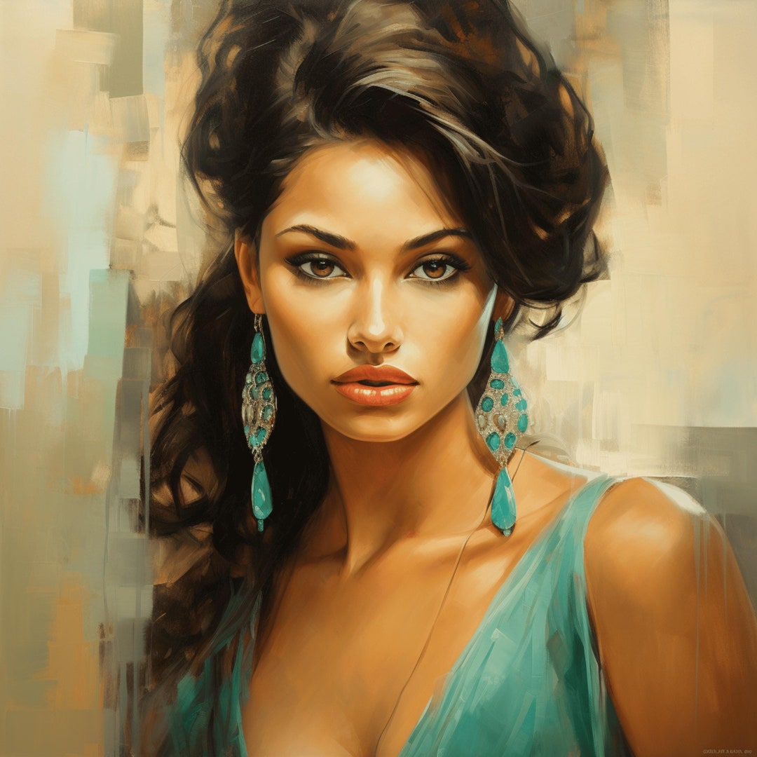 29 Hispanic Latin American Female Portraits Instant Printable Digital ...